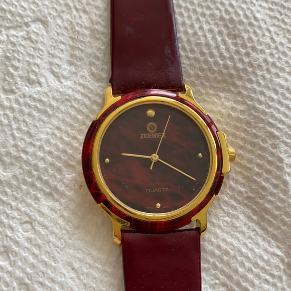 Accessories | Burgundy Watch | Poshmark